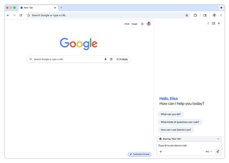 Google starts rolling out Gemini in Chrome to users in Canada, India ...
